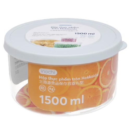 Hộp thực phẩm tròn Hokkaido 1500ml - Thực phẩm Sunkun