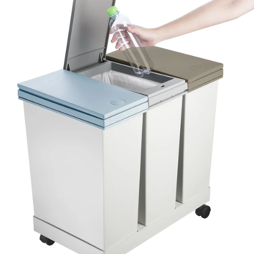 Thùng rác phân loại Hiro 3 ngăn - Thực phẩm Sunkun